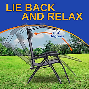 SereneLife SereneLifeHome Zero Gravity Lounge Chair, One Size, Grey