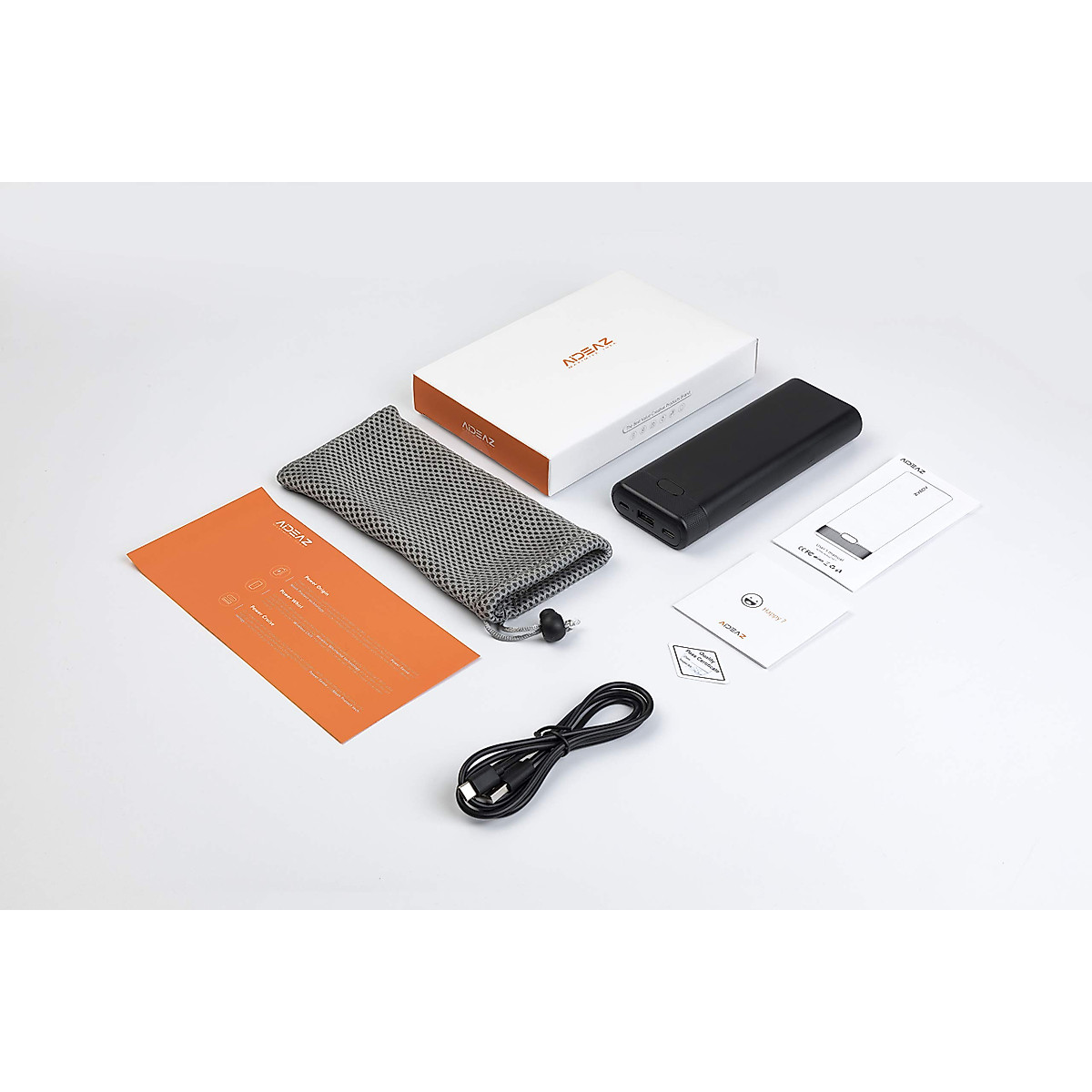 AIDEAZ Wireless Power Bank Portable Charger, USB-C 20000mah Battery Pack Fast Charging with LCD Display, Powerful Portable Charger compatible with iPhone12 Mini/12/12 Pro/12 Pro Max/11 Pro/XS and More