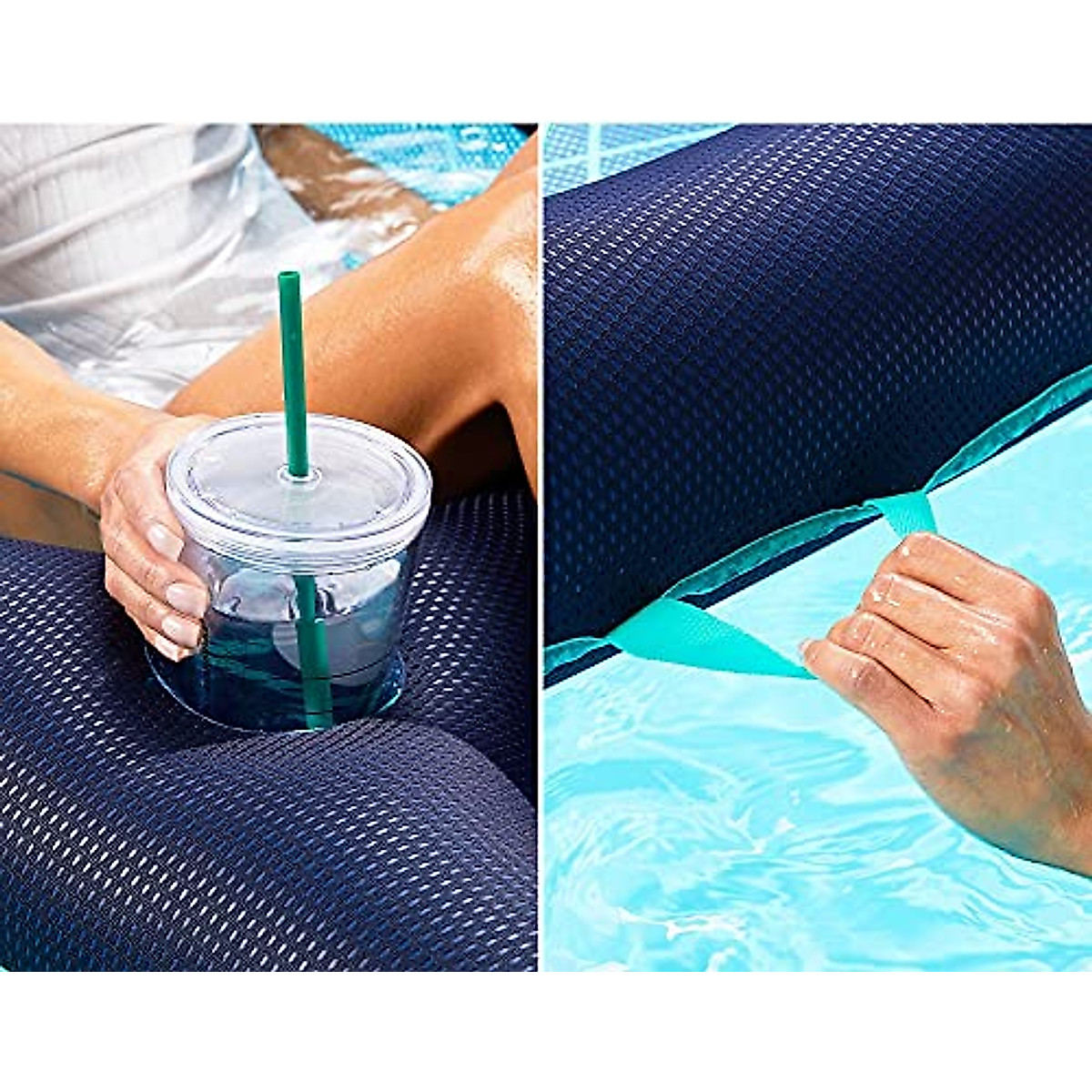 waterlife Ultimate Sunshade Recliner Fabric mesh Covered Pool Lounge