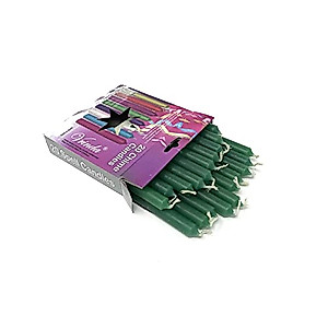 Vrinda® 4" Mini Chime Ritual Spell Unscented Taper Candles - Set of 20 (Green)