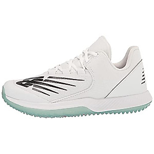 New Balance Men's FuelCell 4040 V6 Turf-Trainer Baseball Shoe, White/Black, 9