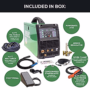 2021 Everlast PowerMTS 211Si MIG TIG Stick 200amp 110v/220v Multi Process new Welder