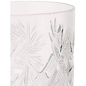 GIFTS PLAZA Set of 6, 11-Oz Hand Made Vintage Russian Crystal Whiskey DOF Rocks Glasses