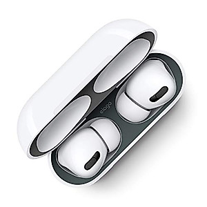 elago Dust Guard Compatible with AirPods Pro, AirPods Pro 2nd Generation - Dust-Proof Film, Ultra Slim, Luxurious Looking, Protect from Iron/Metal Shavings (2 Sets, Dark Grey) [US Patent Registered]
