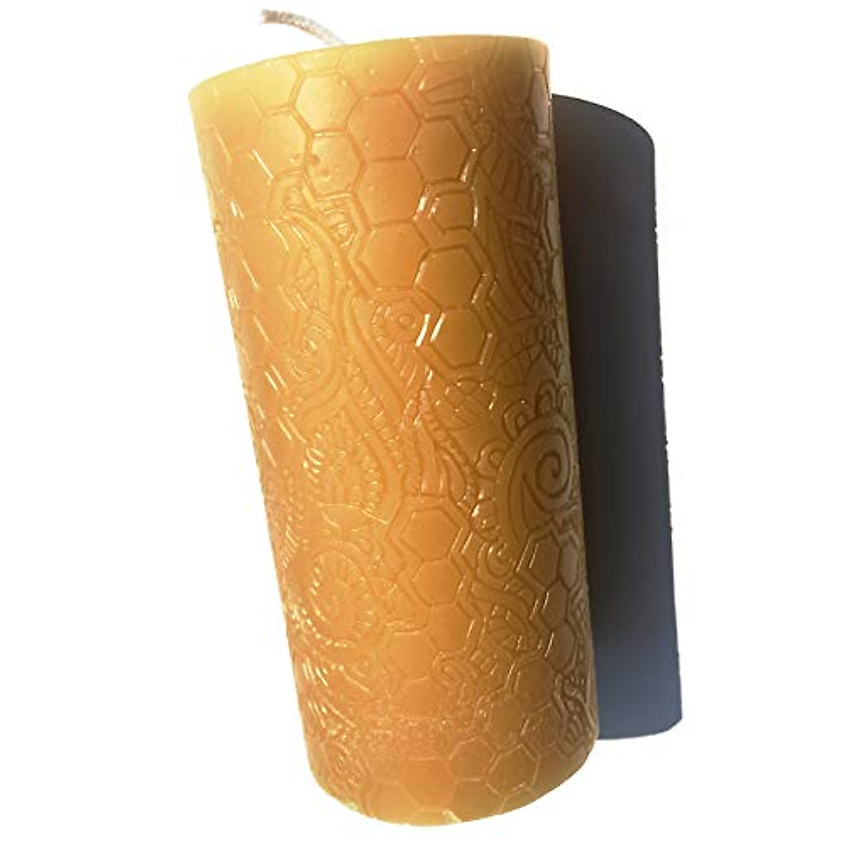 BeeTheLight Beeswax Pillar Candle - 100% Pure Bees Wax - Choose Your Size and Color - Up to 72 Hour Burn - 2.7"x5.4" - Fits 3x6 Holder - Unscented - Natural Honey Scent (Natural Yellow, Large)