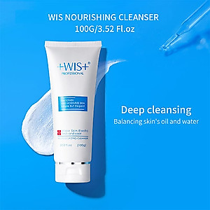 WIS Moisturizing 4-Piece Skin Care Set with Facial Cleanser, Toner, Lotion, Cream for Daily Cleansing Refreshing Skin Beauty Gift for Ladies Anti Aging Skin Care Kit for Women & Men Shipping from USA