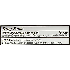 Equate Fiber Laxative Fiber Therapy For Regularity Caplets, 140-Count Bottle