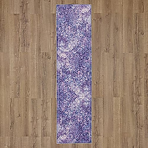 Mohawk Home Garden City Area Rug, 2 ft x 8 ft, Purple
