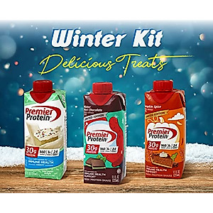 Premier Protein Shake | Winter Special - 3 flavors (12 Pack) | Winter Mint Chocolate, Pumpkin Spice and Cake Batter Delight | Niro Assortment