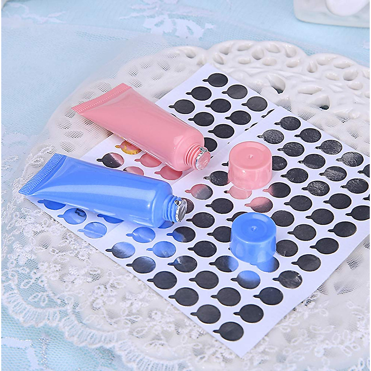 5 Sheets 15MM Silver Round Aluminum Foil Sealing Stickers Self-Adhesive Tape Bottle Toothpaste Facial Cleaner Tube Stoppers Safety Sealer Liner Container Sealing