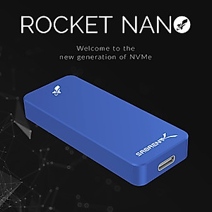 SABRENT 1TB Rocket Nano External Aluminum SSD (Blue) (SB-1TB-NANO-BLU)