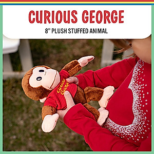 KIDS PREFERRED Curious George Monkey Plush - Classic 8" Stuffed Animal, (91720)
