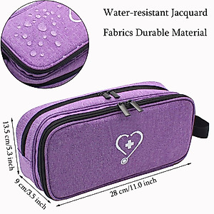 Stethoscope Case for Nurses,Large Double Layer Stethoscope and BP Cuff Case for Littmann Classic III/Cardiology IV/MDF/ADC Stethoscope Accessorie (Purple)