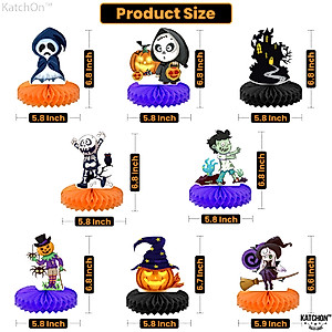 KatchOn, Halloween Centerpieces for Tables - Pack of 8 | Spooky Halloween Table Centerpiece, Pumpkin Halloween Decorations Indoor | Scary Halloween Centerpieces for Ghost Halloween Party Decorations