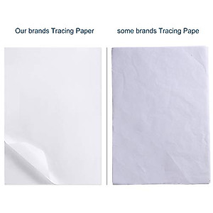 200 Sheets Tracing Paper 8.5 x 11 inches Artists Tracing Paper White Trace Paper Translucent Clear Carbon Paper for Pencil Sketching Tracing Printing Drawing Animation