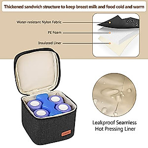 CURMIO Breast Pump Bag with Breastmilk Cooler Bag Compatible for Spectra S1, S2, Medela, and 4 5-Ounce Baby Bottles, Breast Pump Backpack with Laptop Sleeve for Working Moms, Black