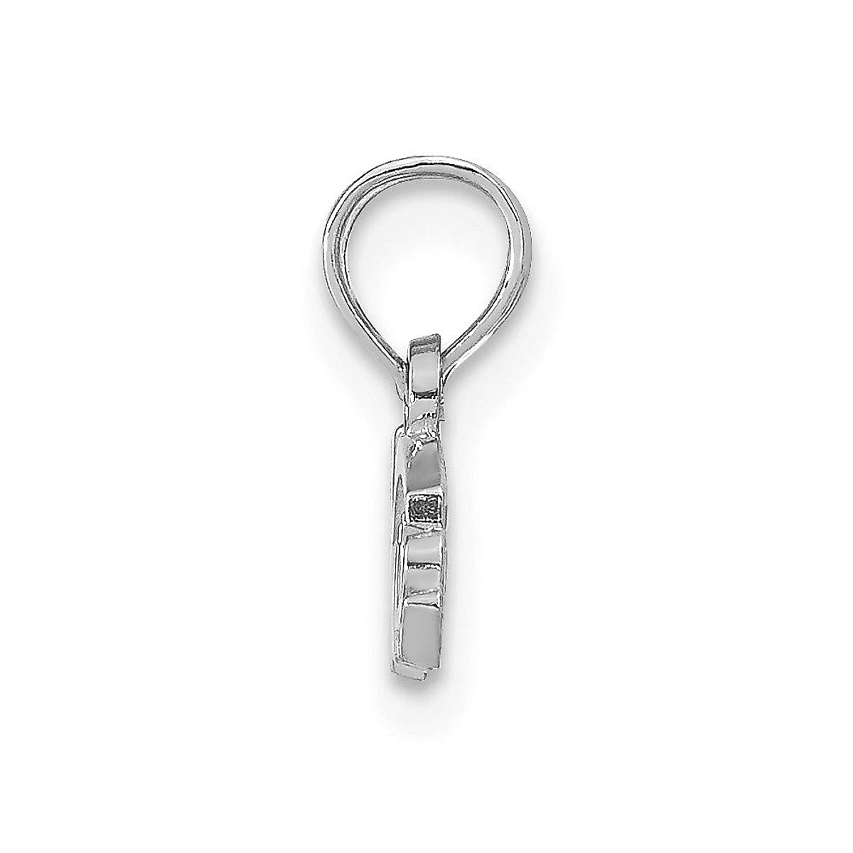 Solid 14K White Gold Nurse Pendant Charm