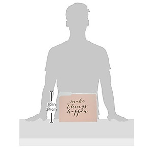 Graphique Designer “Make Things Happen” File Folders | Set of 9 (3 Designs) | Letter Size Organizers | Decorative Office Supplies | Durable Coated Cardstock | Gold Foil Lettering | 1/3-Cut Tabs