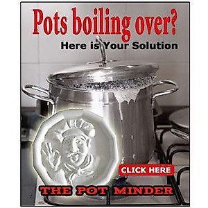 JBK Pottery Chef Design Ceramic Pot Minder - Helps prevent boil overs