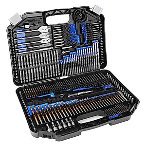 COMOWARE Drill Bit Set, 246 Pcs for Cordless Drill, Drill Driver Bit Set for Wood, Metal, Masonry, Cement and Screwdriver Bits Set Combo Kit