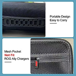 T Tersely Carry Case Compatible with ASUS ROG Ally, Protective Hard Portable Travel Case Cover Shell Pouch with Pockets for Accessories and Games