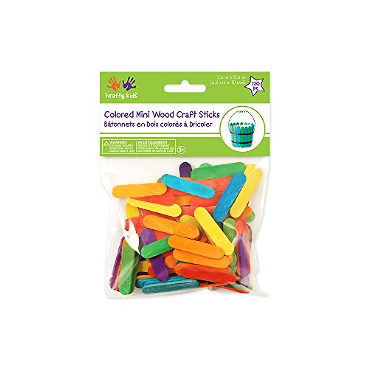 Mini Craft Sticks-Colored 2.6" 120/Pkg