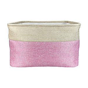 MALIHONG Personalized Foldable Storage Basket with Cute Dog Siberian Husky Collapsible Sturdy Fabric Pet Toys Storage Bin Cube with Handles for Organizing Shelf Home Closet, Pink and White