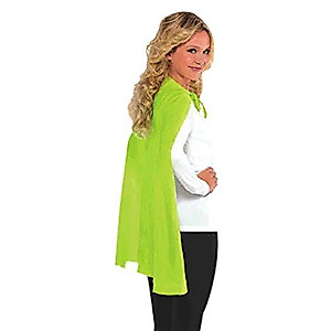 Amscan Solid Color Super Hero Costume 30" Cape, Neon Green