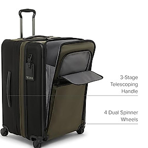 TUMI Short Trip Expandable 4-Wheeled Packing Case - Carry-On Suitcase with Combination Lock & Removable Garment Sleeve - Olive Night