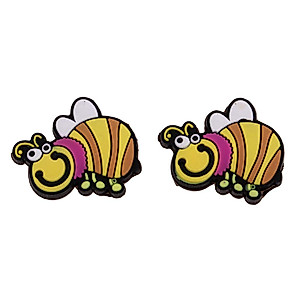 Simhoa 2pcs Silicone Tennis Racquet Vibration Dampener Cartoon Bee Turtle, Yellow Bee