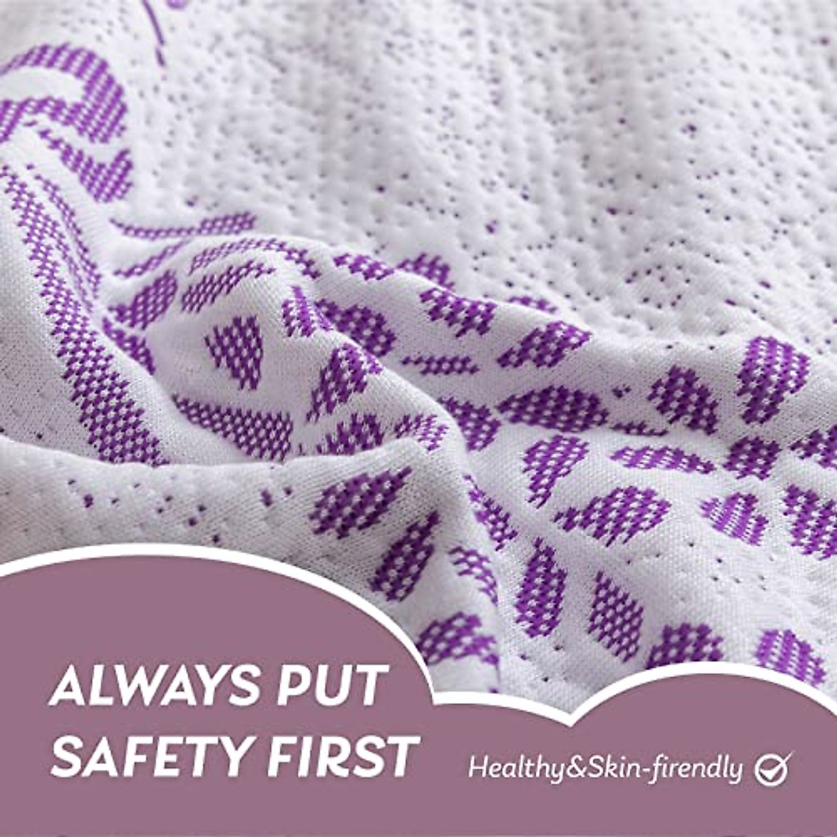 Dyonery Lavender Twin Memory Foam Mattress 6 Inch, Bed in a Box, CertiPUR-US Certified, AeroFusion Memory Foam, Made in USA, Medium, 38”x75”x6”, Purple