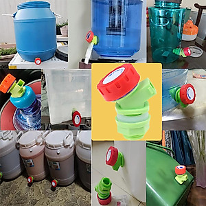 UtySty 2 Pack Spigot Faucet Knob Tap Switch Spout Dispenser Replacement Bulkhead Fitting for Outdoor Water Storage Jug Tank Container Rain Barrels Compost Bin Bottle Beverage Bottle Wine Bucket