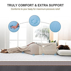 BedStory 2 Inch Memory Foam Mattress Topper, Gel Infused Toppers for Queen Size Bed, Premium Mattress Pad with Removable Soft Cover, Ventilated Design & High-Density Memory Foam