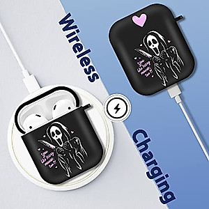 Ulirath Case for AirPod 2/1 Skull Funny Unique Design Unique Scary Cute for AirPods Air Pods 1st/2nd Design Skeleton Cover Cases Skin for Boys Girls Kids Skull