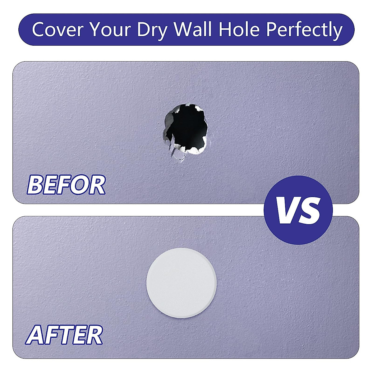 3 1/4 in Wall Protector Round, 10 Pack Doorknob Wall Shield Guard Door Stop, Rigid Vinyl Hard Wall Protection Pads White with Self Adhesive Sticker, HOME MASTER HARDWARE