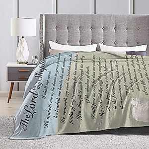 Psalm 23 The Lord is My Shepherd, Irish Field Novelty Blanket Soft Flannel Fleece Throw Blanket Super Soft Lightweight for Couch 50"X40"