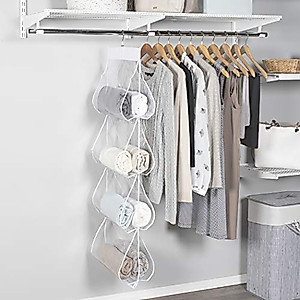 Richards Homewares Hanging Purse Organizer, 8-Compartments, Clear Vinyl