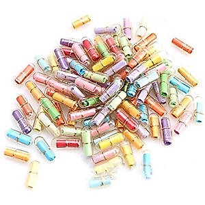 GBSTORE 50 Pcs Message in a Bottle Capsule Letter Cute Love Friendship Color Pill