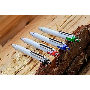 Schneider Slider Xite XB (Extra Broad) Ballpoint Pen, Refillable + Retractable, 1.4 mm, White Barrel w/Blue Accents, Black Ink, Box of 10 Pens (133201)