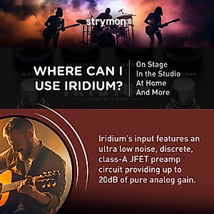 Strymon Iridium Amp and IR Cab Simulator Guitar Pedal for Electric and Acoustic Guitar, Synths and Keyboards​​