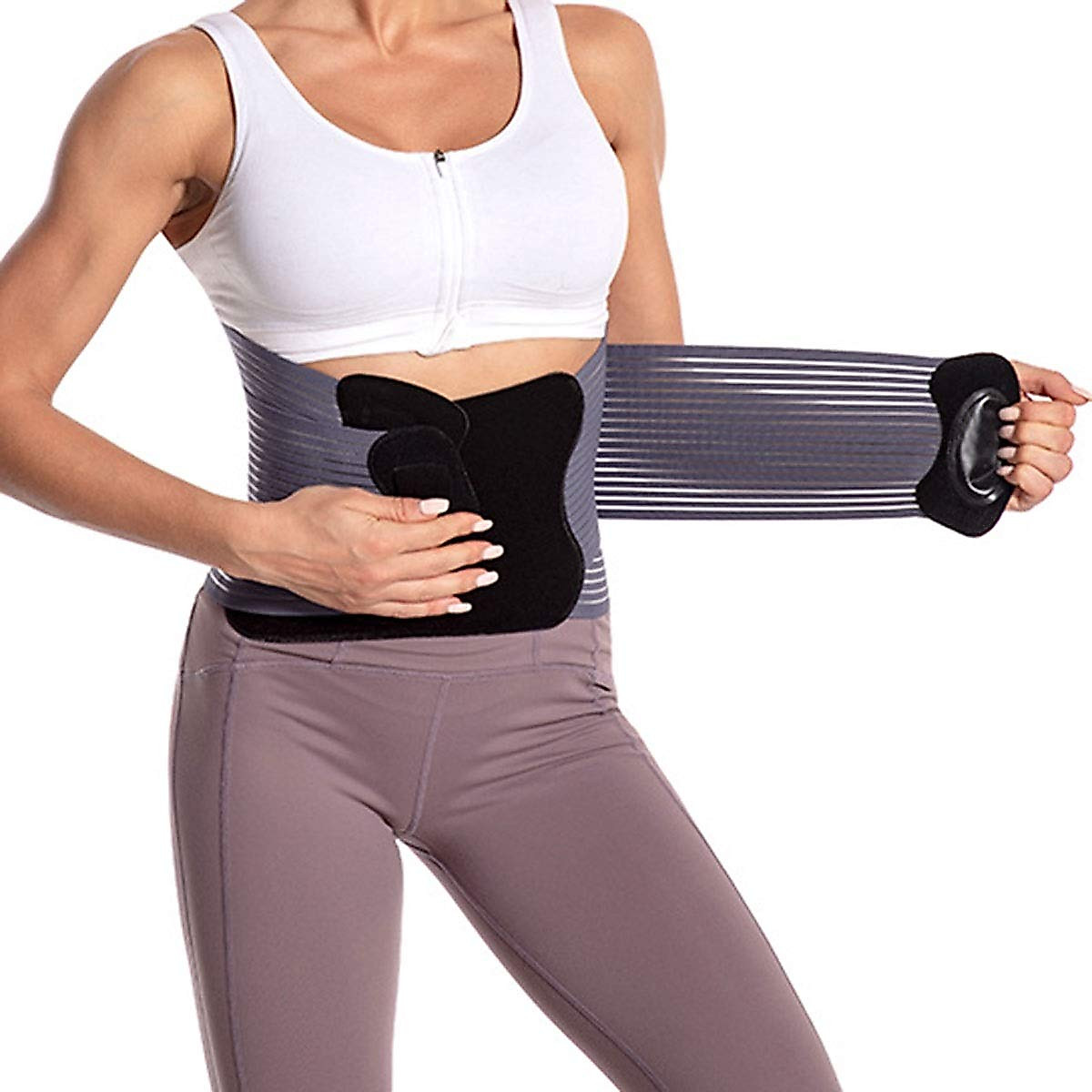 LSRRYD Fitness Heat-Sealing Sports Fixed Waist Belt Adjustable Breathable Support for Pain Relief and Injury Prevention (Size : XX-Large)