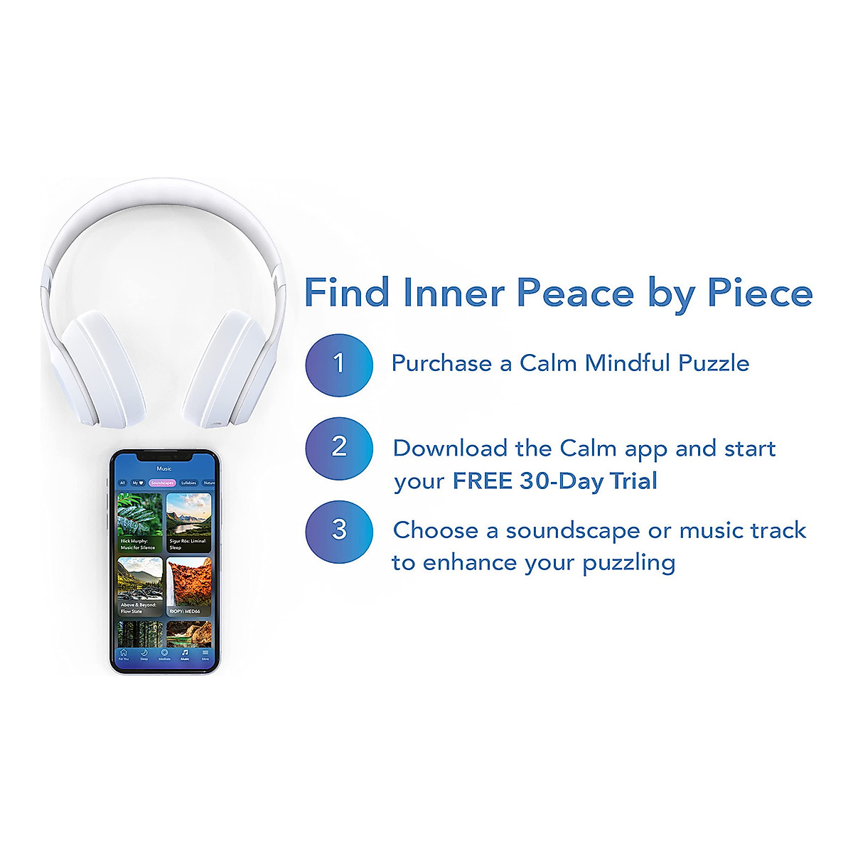 Spin Master 300-Piece Calm Jigsaw Puzzle for Relaxation, Stress Relief, and Mood Elevation, for Adults and Kids Ages 8 and up, You Belong Here