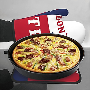 Don't Mess with Texas Flag Oven Mitts and Pot Holders Sets,Heat Resistant Non Slip Kitchen Gloves Hot Pads for Cooking BBQ Baking Grilling