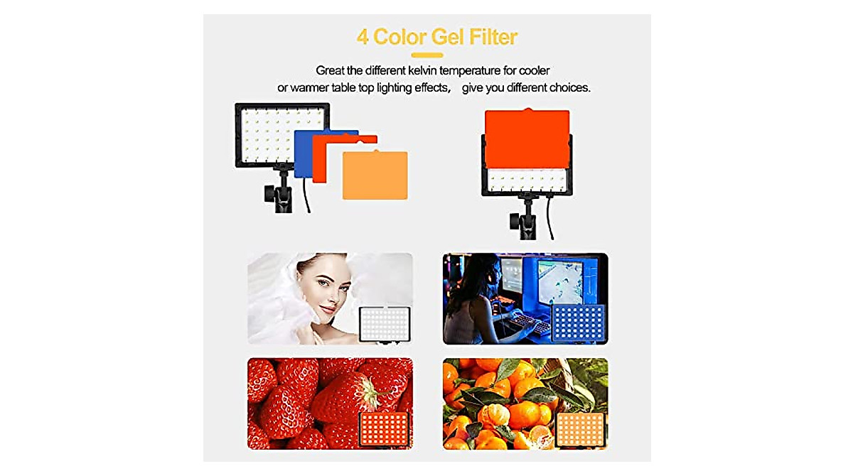 EMART 60 LED Portable Photography Lighting Kit for Studio & Video