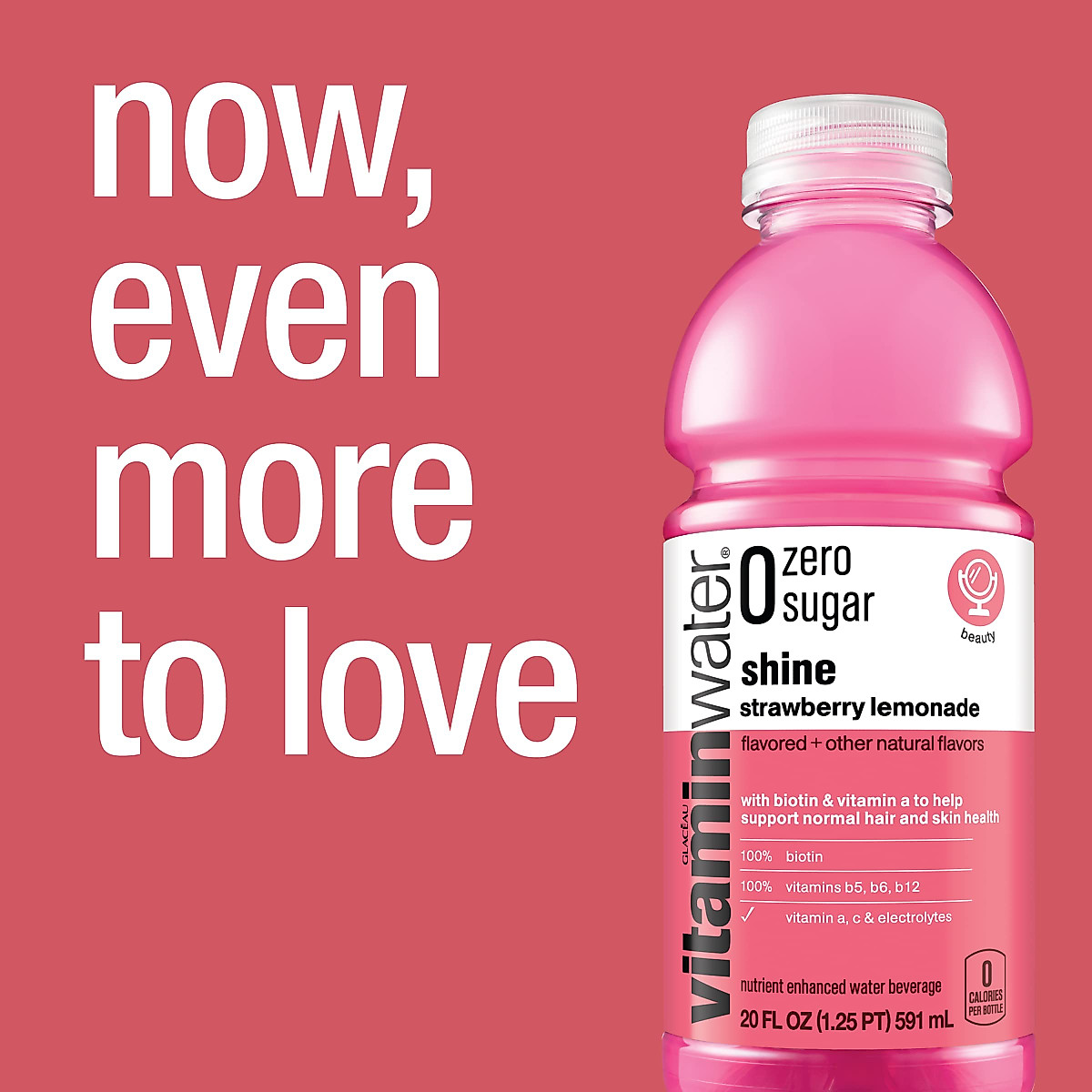 vitaminwater zero sugar shine, electrolyte enhanced water w/ vitamins ...