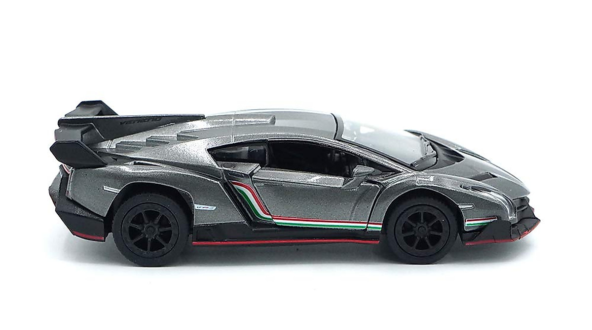 KiNSMART Lamborghini Veneno Diecast Model | Gray 1/36