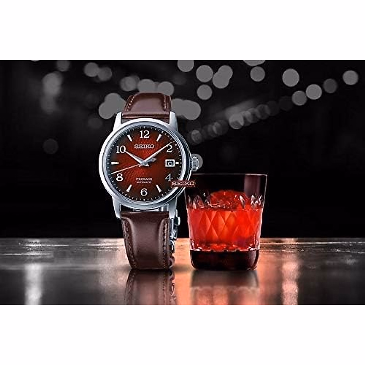 Seiko Presage Automatic Red Dial Men's Watch SRPE41J1