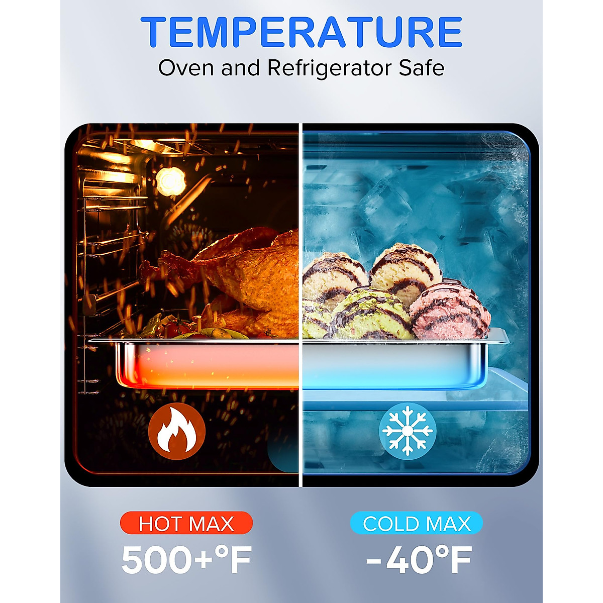 WantJoin 1/3 Size Steam Table Pans with Lid, 6 Pack 4 Inch Deep Restaurant Steam Table Pans Commercial, Hotel Pan Made of 201 Gauge Stainless Steel