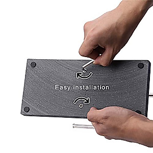 LKKL Hand Towel Holder - Double T Hand Towel Holder for Bathroom - Countertop Towel Stand Free Standing Towel Rack Bathroom Towel Hanging Rack with Resin Tray Base(Black/White)