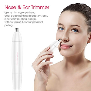 TOUCHBeauty Bikini Trimmer for Women, IPX6 Facial & Eyebrow Hair Trimmer with Case, Painless Body Shaver, Nose Hair Trimmer TB-1753